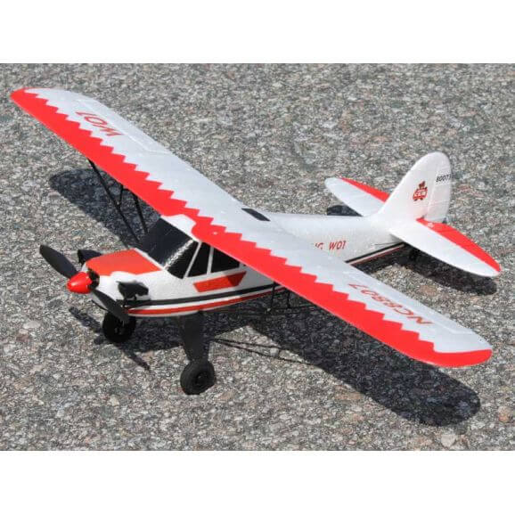 Köp Radiostyrt Flygplan Piper J-3 Cup RTF Gyro Amewi till barn